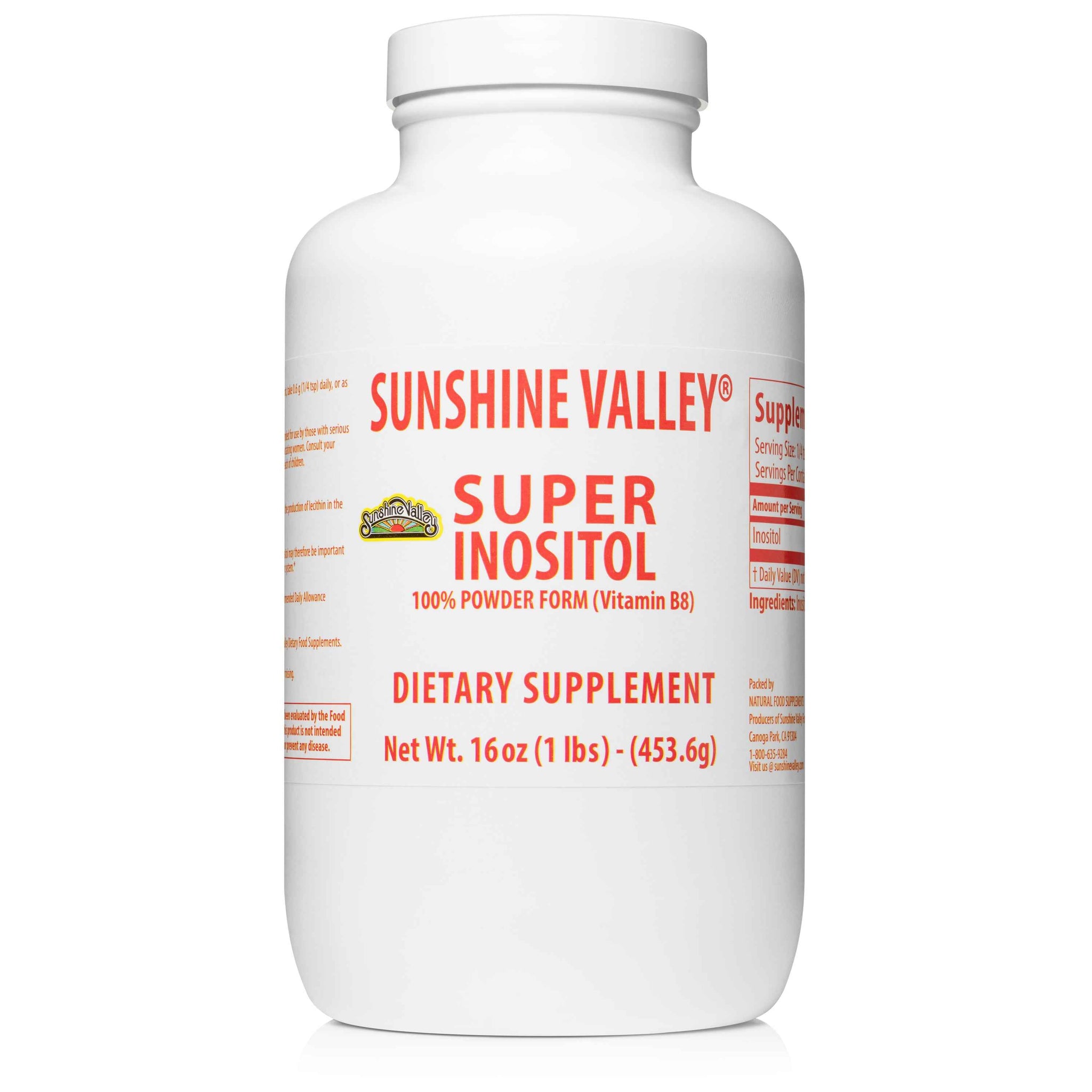 Sunshine Valley® Super Inositol Dietary Supplement Powder 16 Ounces